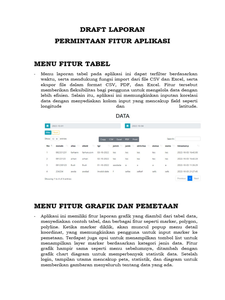 Fitur Utama Aplikasi dan Penggunaannya | PDF
