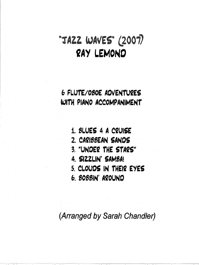 Complete Score and Parts - Jazz Waves Suite (Lemond) | PDF