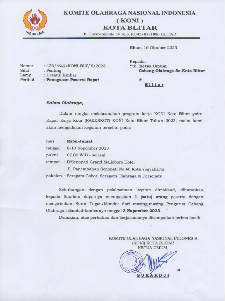 Undangan Raker 2023 | PDF