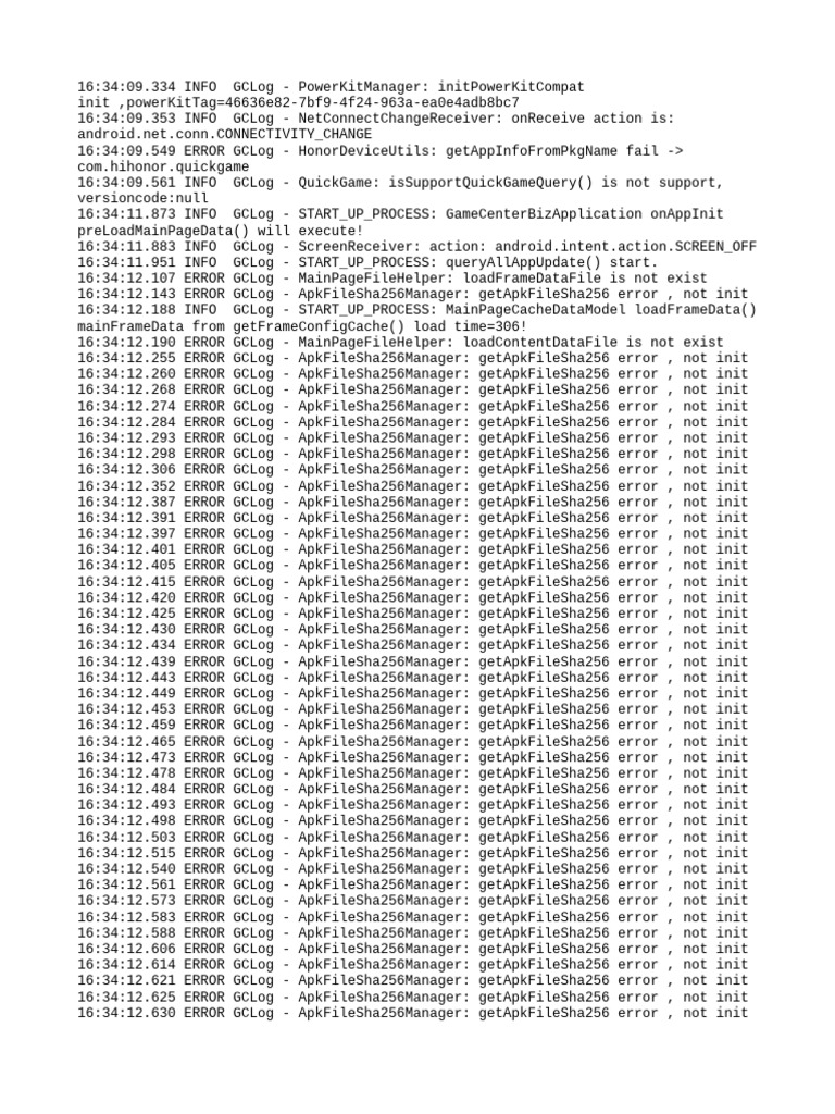 Game Center Initialization Log Errors | PDF | Computing | Software