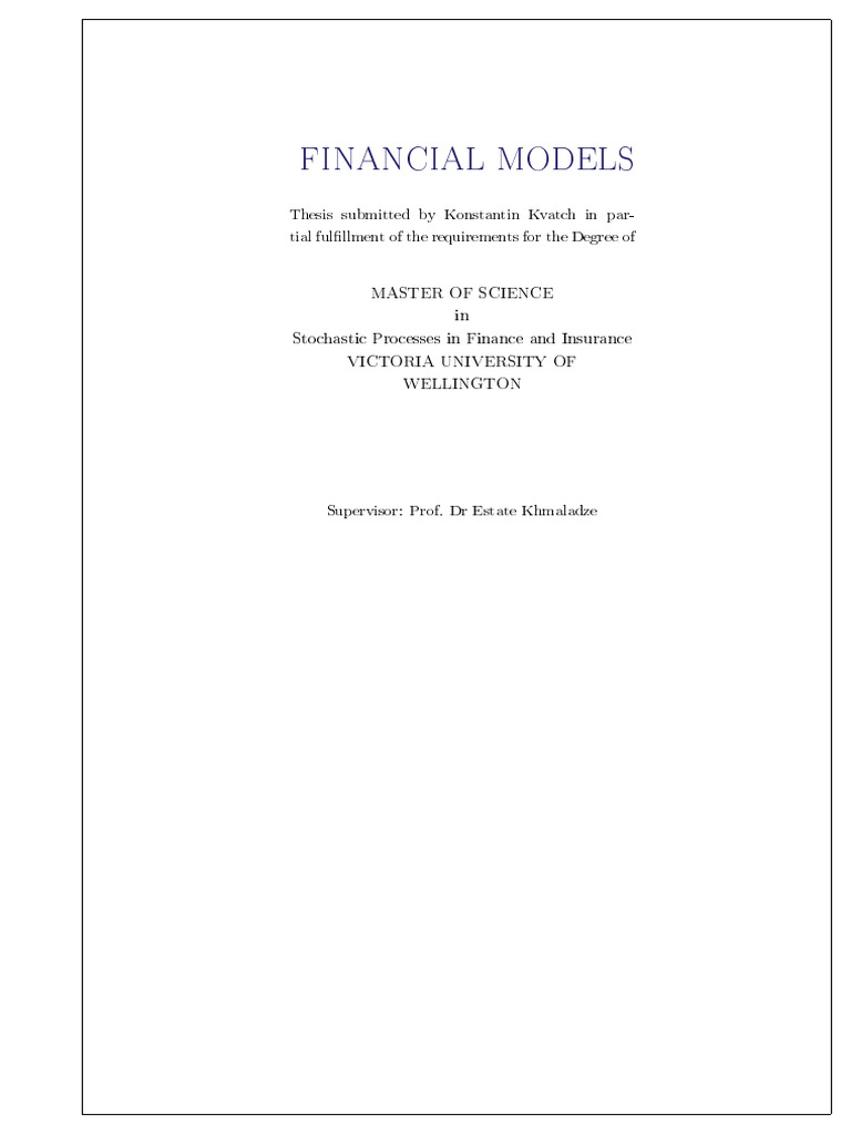 Thesis Access | PDF | Option (Finance) | Arbitrage