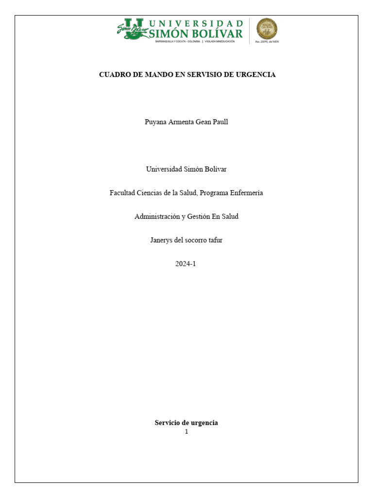 Cuadro de Mando | PDF