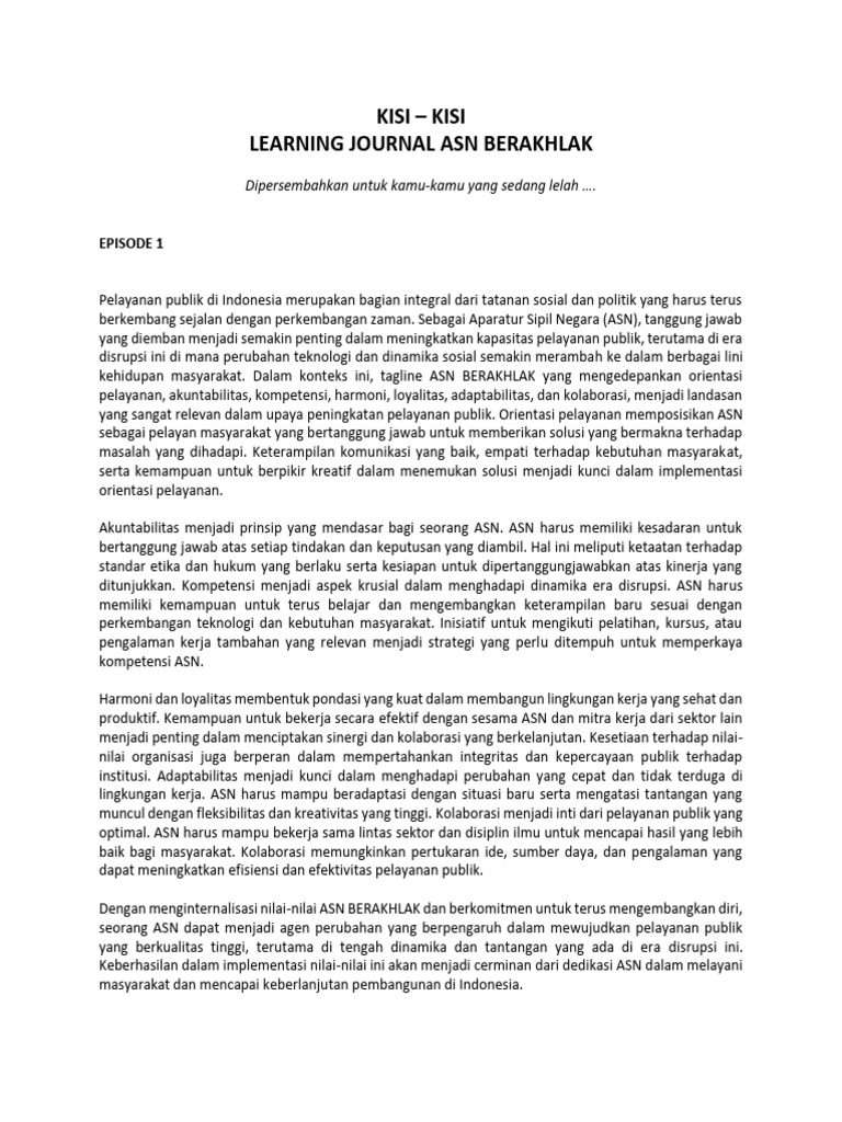 Sista Praja Learning Journal | PDF