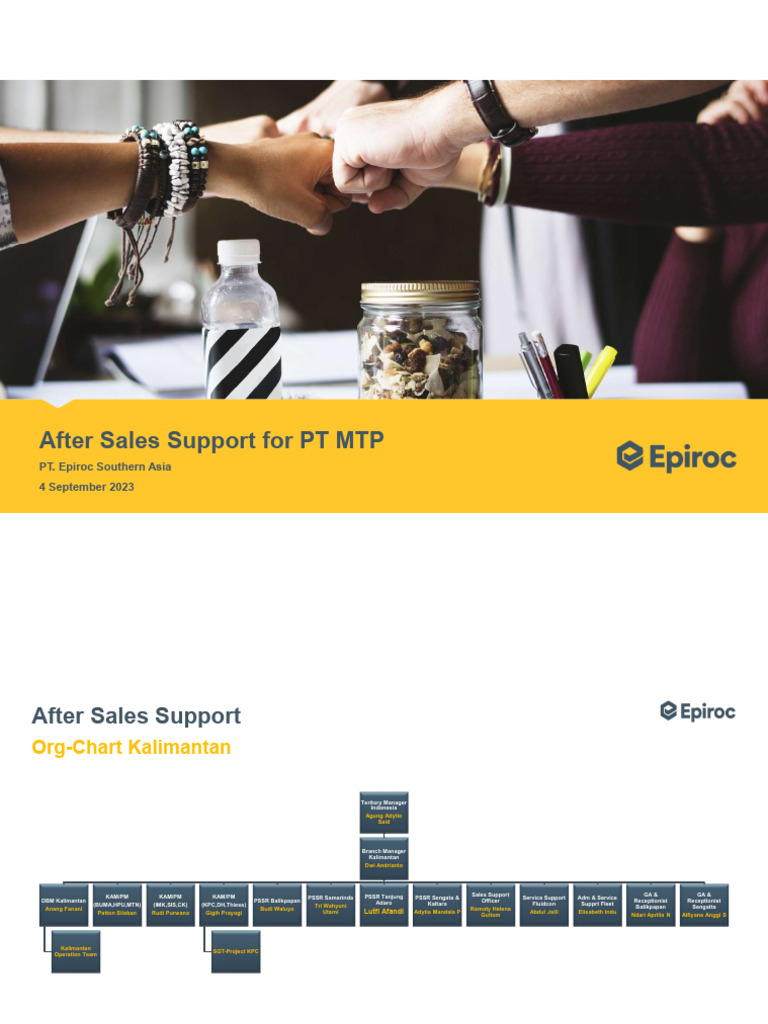 Epiroc After Sales Support For MTP - Update | PDF