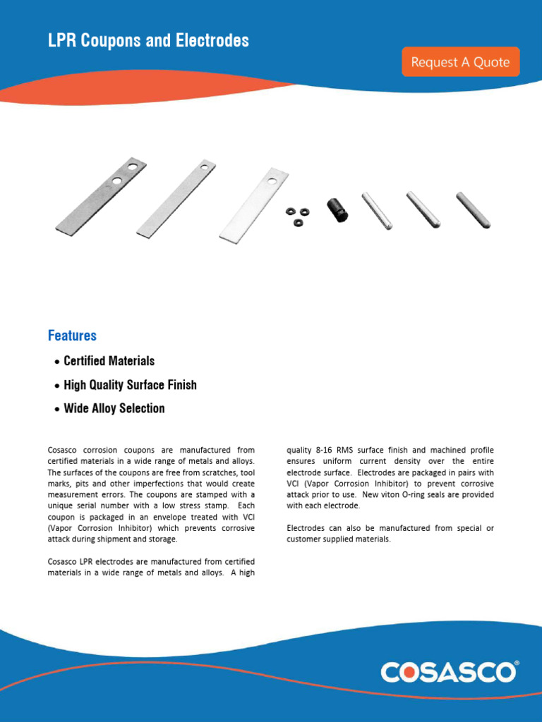 615499fb78247e1b8079d951 LPR Electrodes and Coupons | PDF | Stainless ...