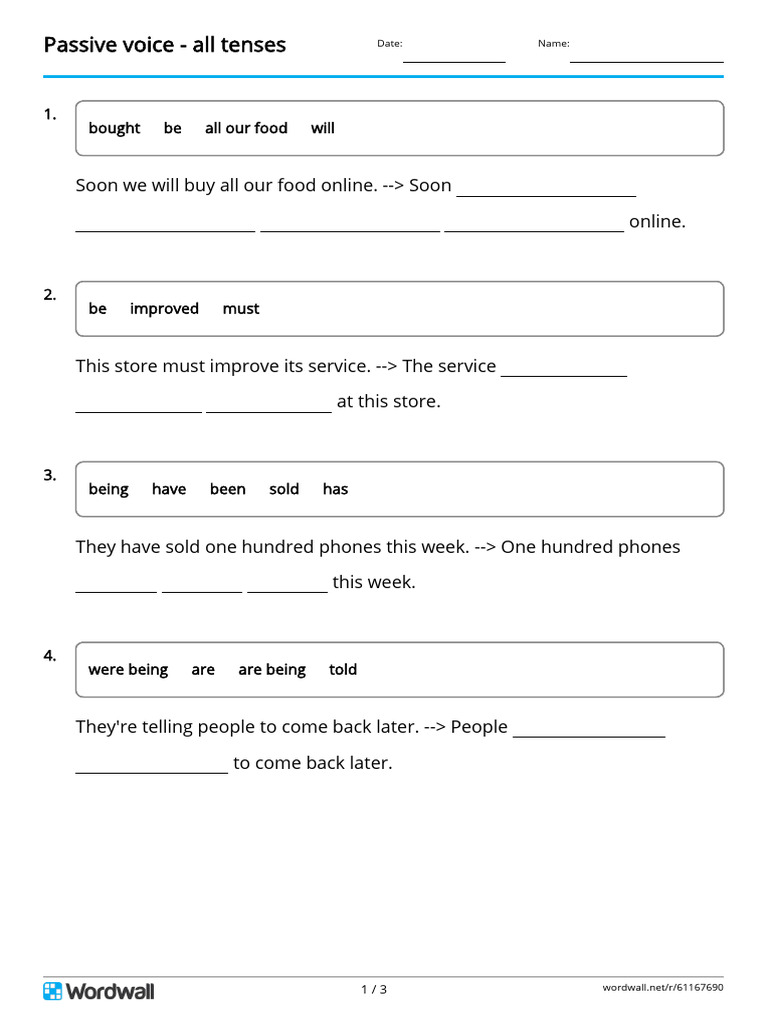 RM9A Passive review - all tenses | PDF