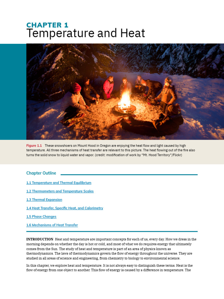 OpenStax UniPhysVol2Chapter1 | PDF | Temperature | Heat