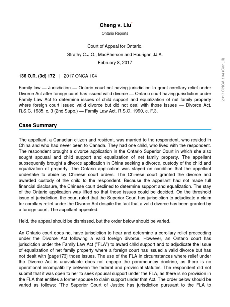 Case Study Family Law | Download Free PDF | Jurisdiction | Court System ... Case Study Family Law | Download Free PDF | Jurisdiction | Court System ...