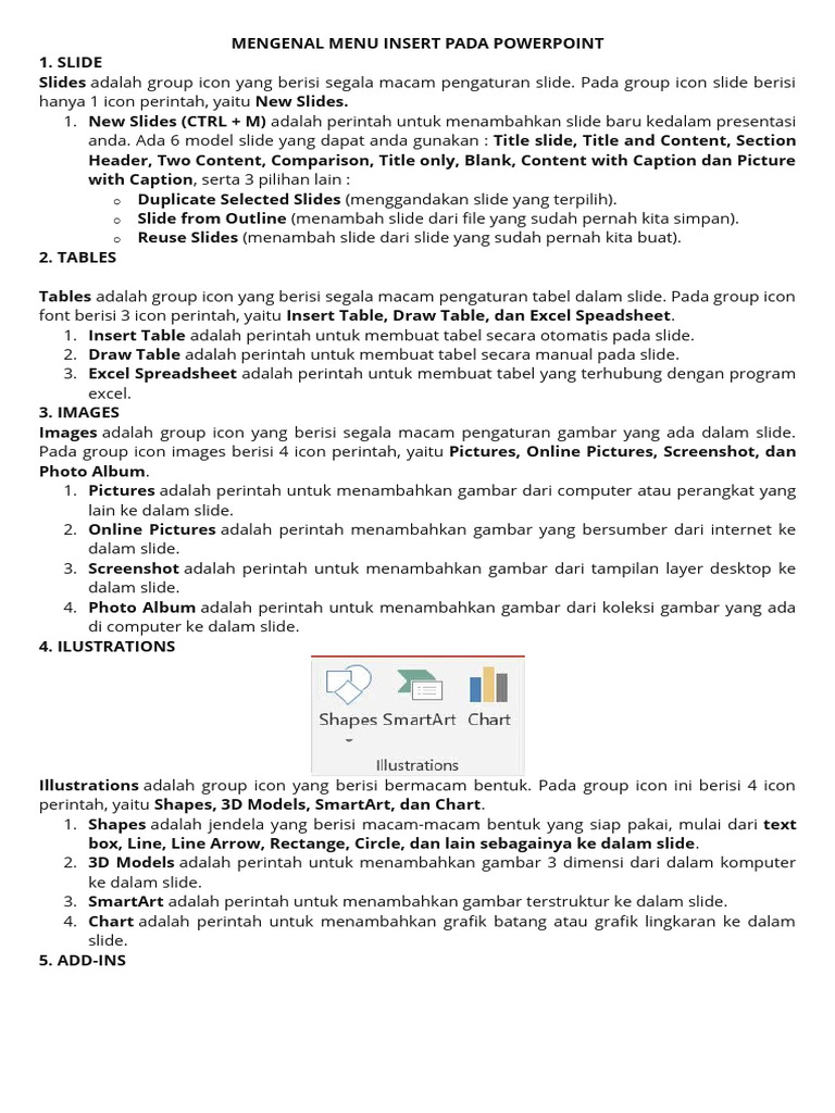 Mengenal Menu Insert Pada Powerpoint | PDF