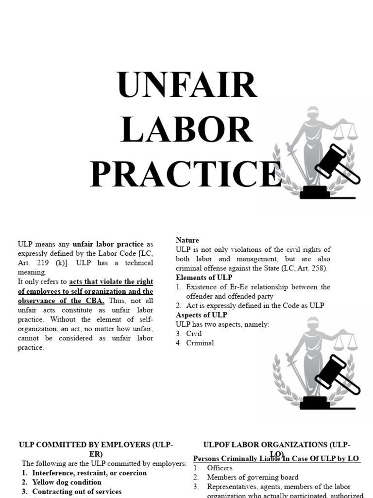 Unfair Labor Practice Peaceful Concerted Activities | PDF | Strike ...