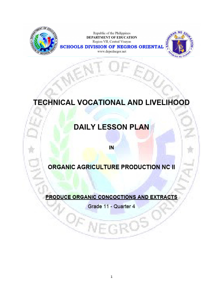 Organic Agriculture q4 Final | PDF | Learning | Curriculum