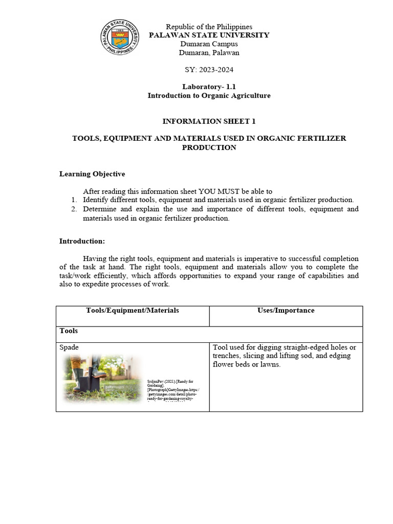Laboratory - Intro To Organic-1 | PDF | Plant Nutrition | Soil