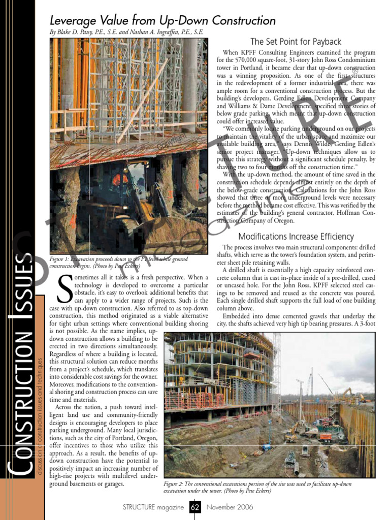 Leverage Value From Up-Down Construction | PDF | Deep Foundation ...