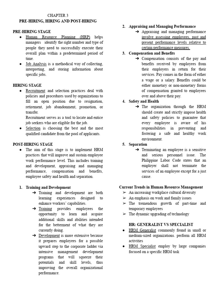 Chapter 3 HRM | PDF | Human Resource Management | Employment