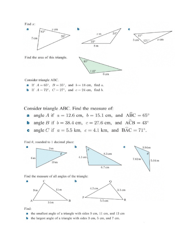 Sine_and_cosine_rule | PDF