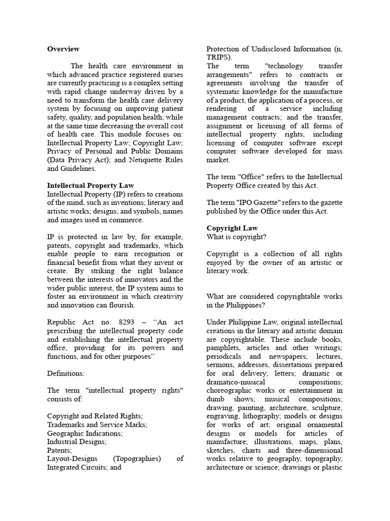 Intellectual Property | PDF | Intellectual Property | Privacy