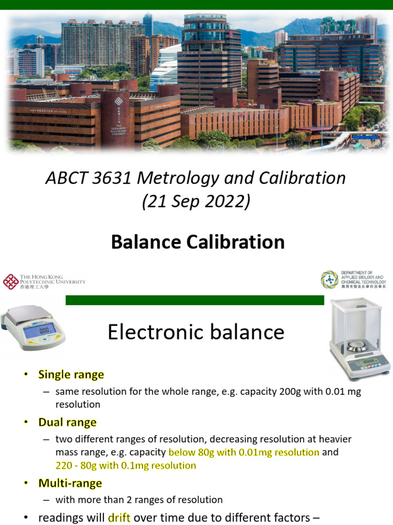 220921 ABCT3631 Balance Calibration | PDF | Weighing Scale | Calibration