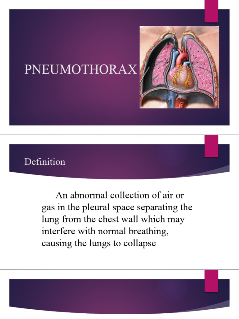 Pneumothorax | PDF | Respiratory Diseases | Human Diseases And Disorders