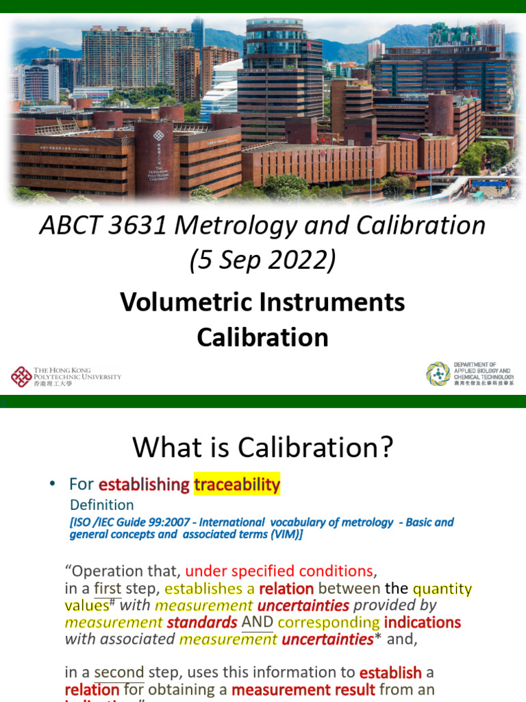Calibration of Volumetric Glassware | PDF | Calibration | Volume