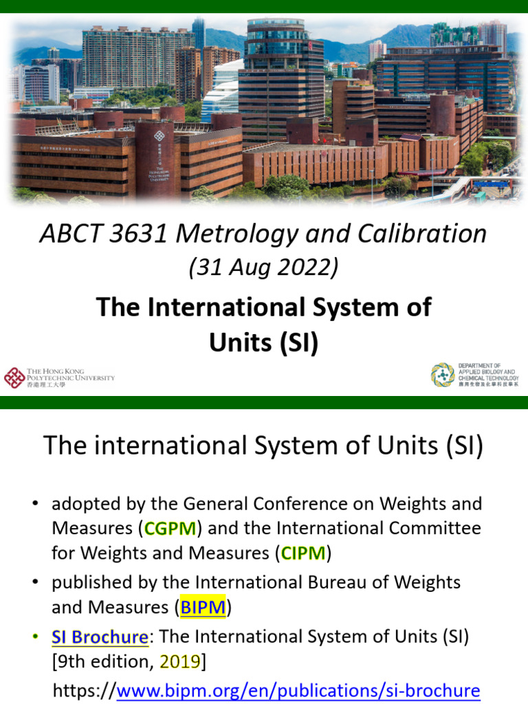 SI Base Units and Their Definitions | PDF | International System Of ...