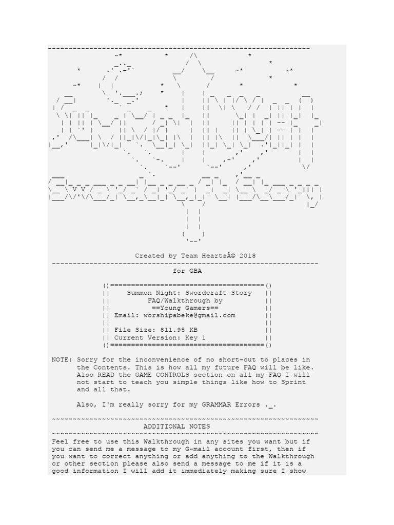 Summon Night Awordcraft Story 1 Walkthrough | PDF | Gaming