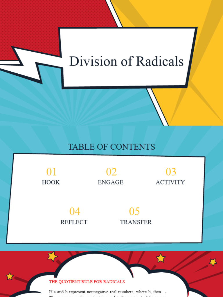 Session 9 Division of Radicals | PDF | Mathematical Concepts ...