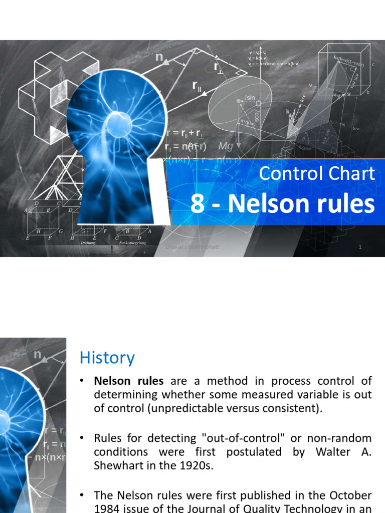 8 Nelson Rules Linchpin of Control Charts 1704036152 | PDF | Standard Deviation | Statistical ...