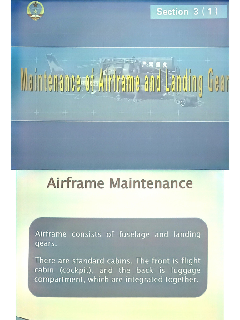 Maintenance of Airframe and Landing Gear | PDF
