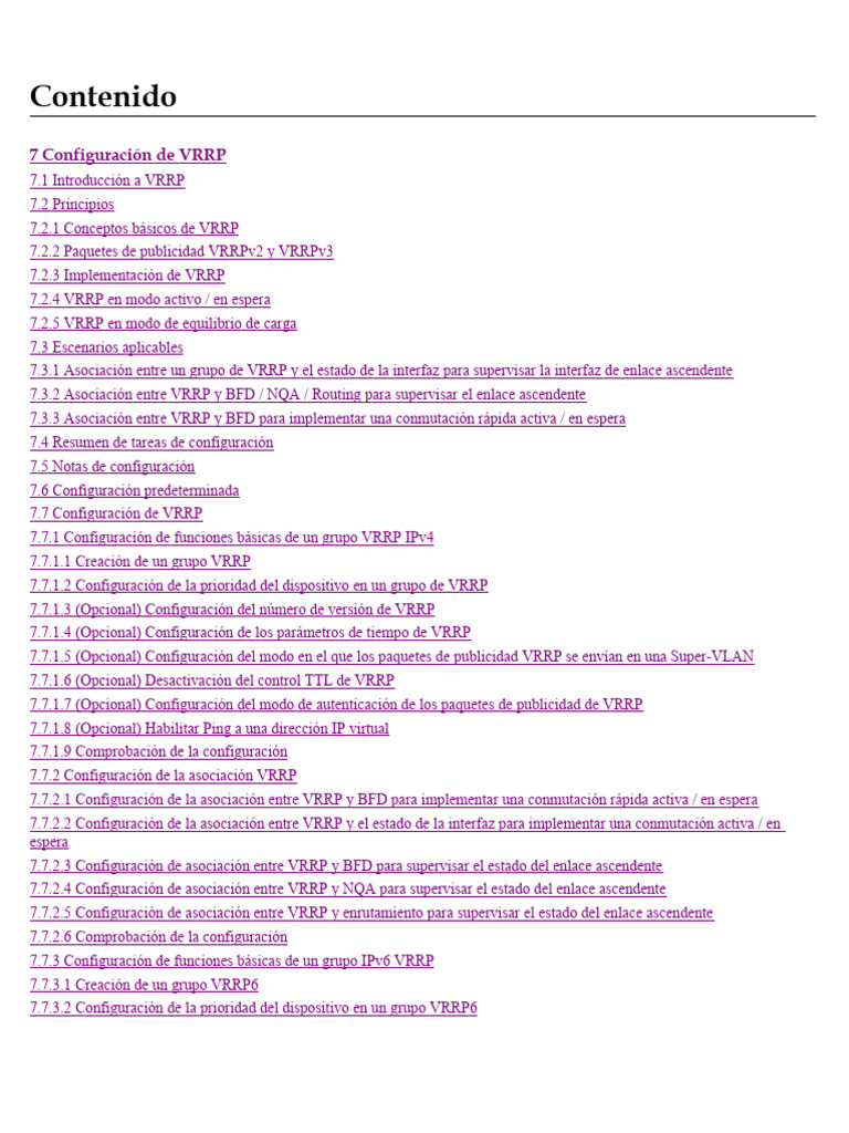 Huawei VRRP Español | PDF | Enrutador (Computación) | Protocolos de internet