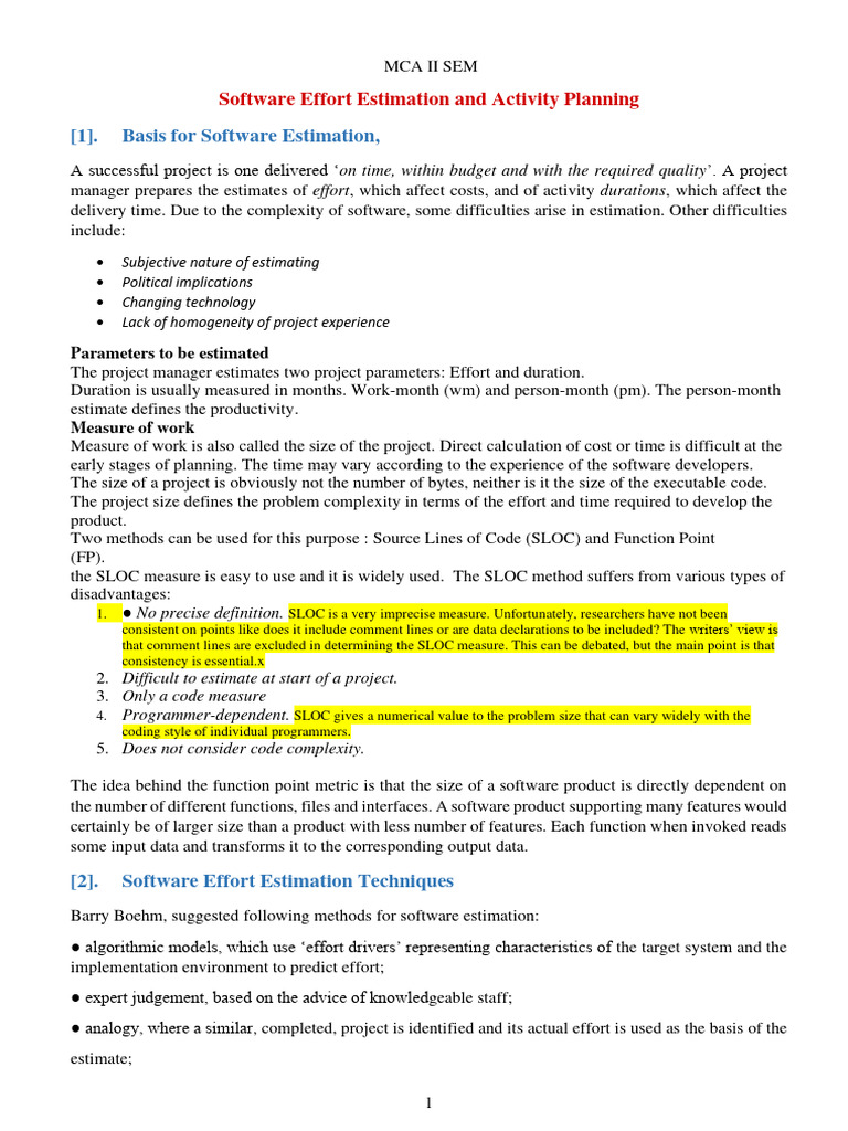 Unit-III Mca SPM | Download Free PDF | Computing | Software Engineering