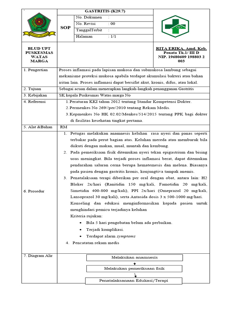 Gastritis K29.7 | PDF | Pengembangan Diri | Kesehatan Holistik