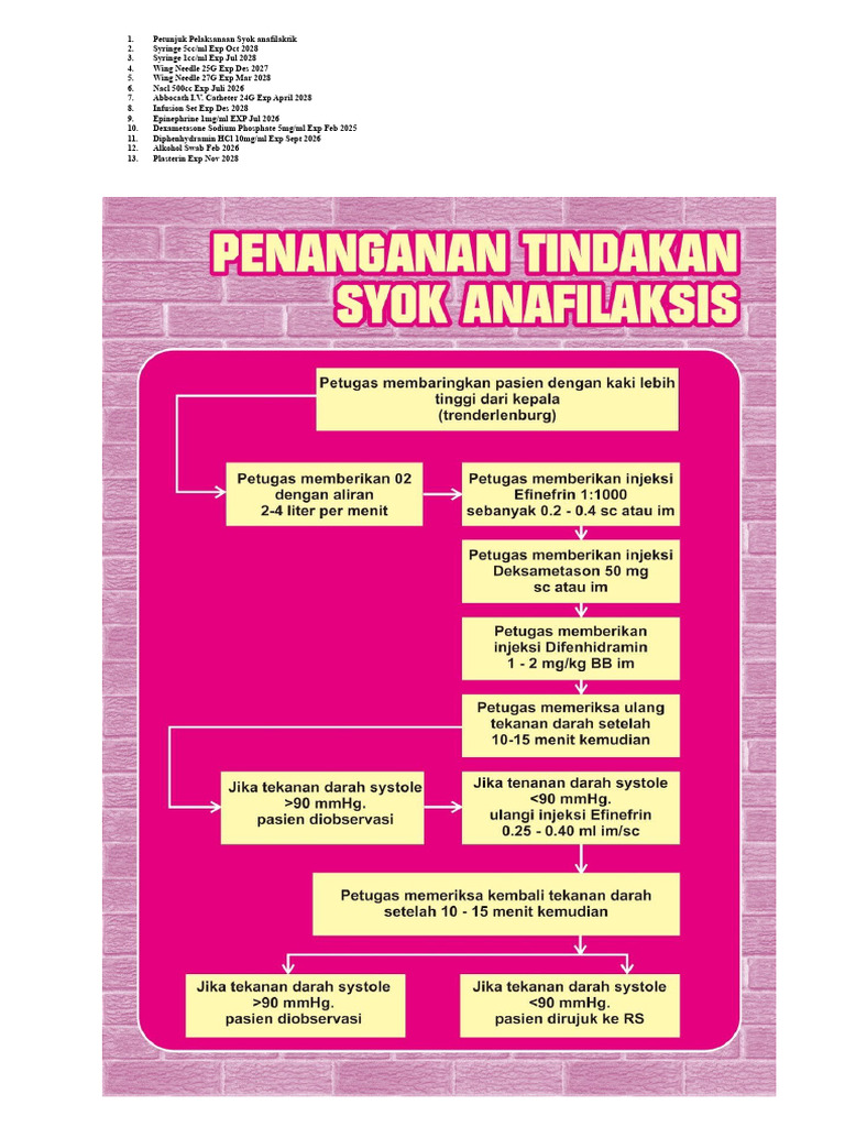 Anafilaktik Syok: Daftar Obat dan Alat | PDF | Travel | Science ...