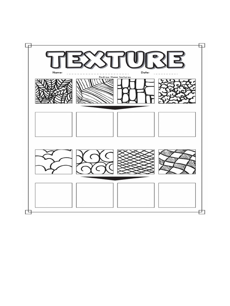 Drawing Texture Worksheet | PDF