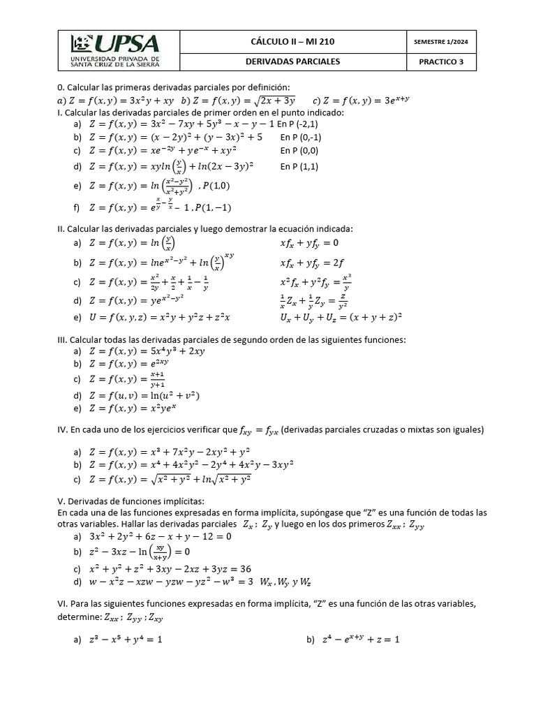 Derivadas Parciales | PDF | Matemáticas | Análisis matemático