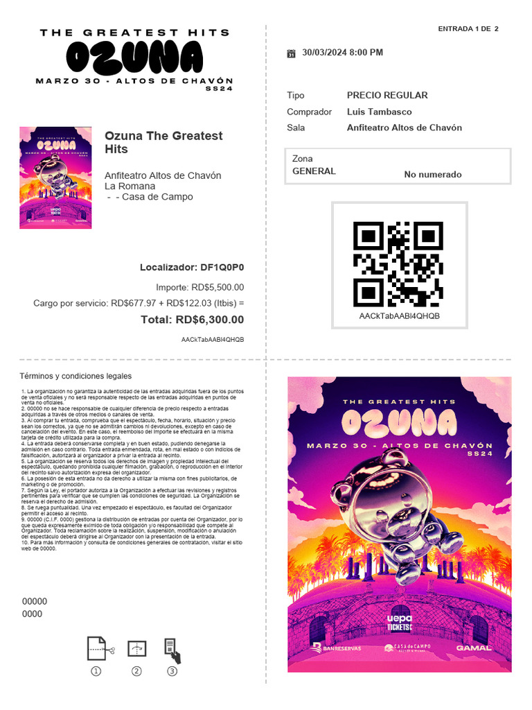 Tickets Ozuna | PDF