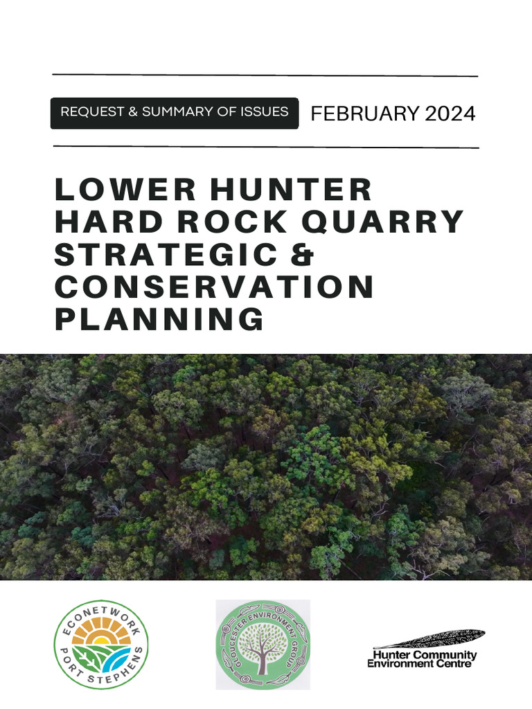 Lower Hunter Hard Rock Quarry Strategic & Conservation Planning | PDF ...