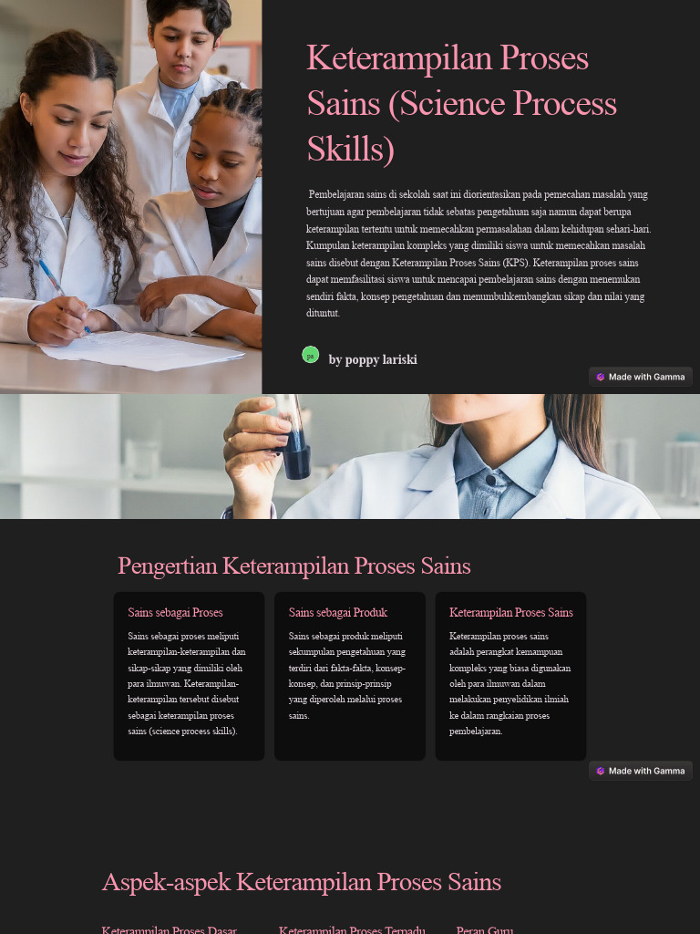 Keterampilan Proses Sains Science Process Skills | PDF | Karier ...