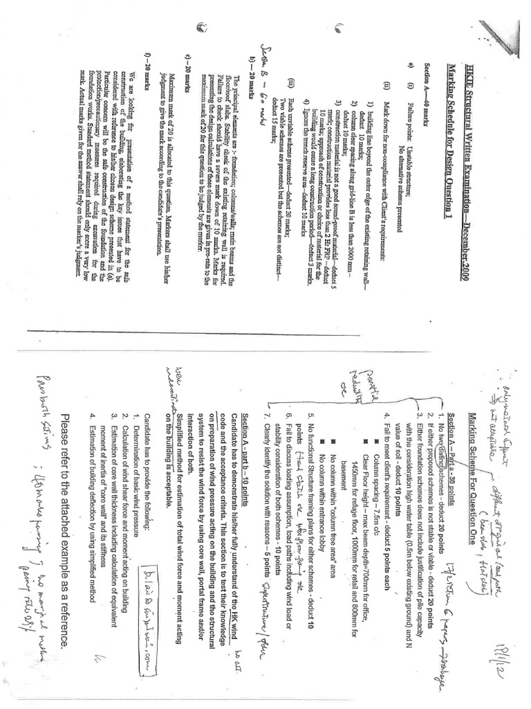 HKIE 2009 Q1 (Marking scheme) | PDF