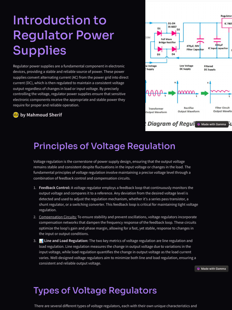 Introduction To Regulator Power Supplies | Download Free PDF | Power Supply | Rectifier