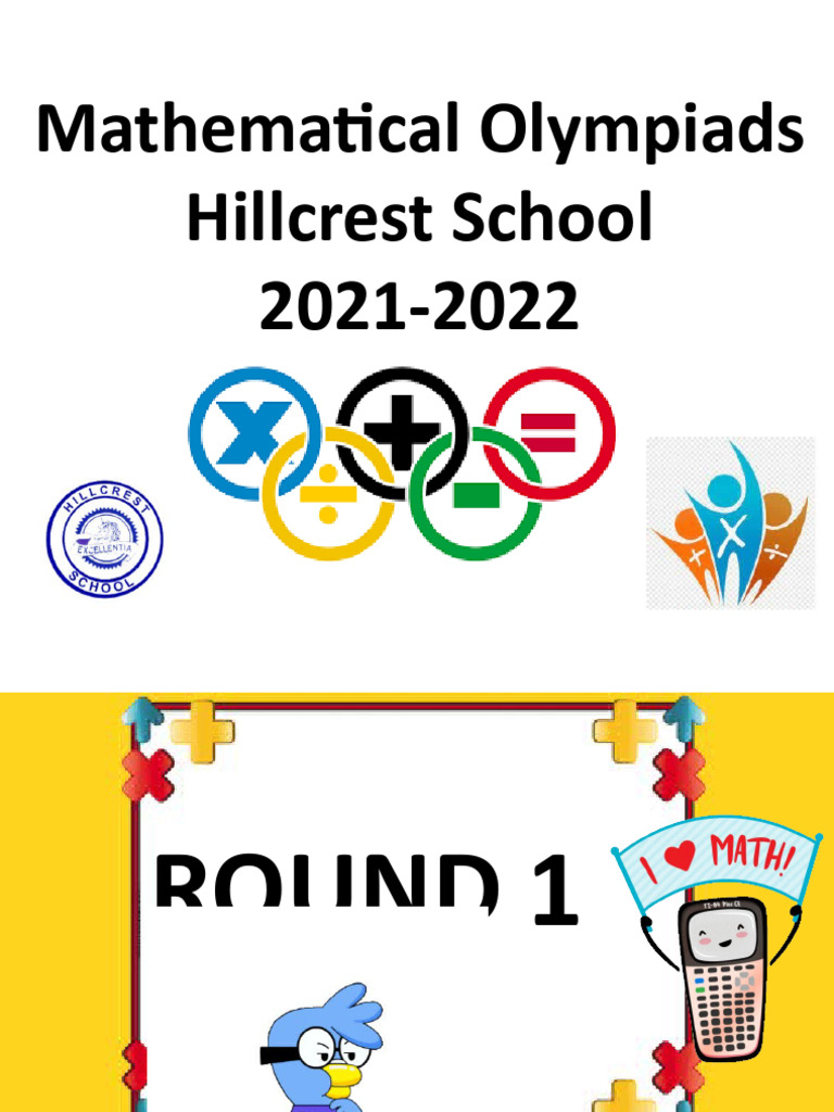 Hillcrest School Math Olympiad 2021-2022 | PDF | Mathematics | Arithmetic