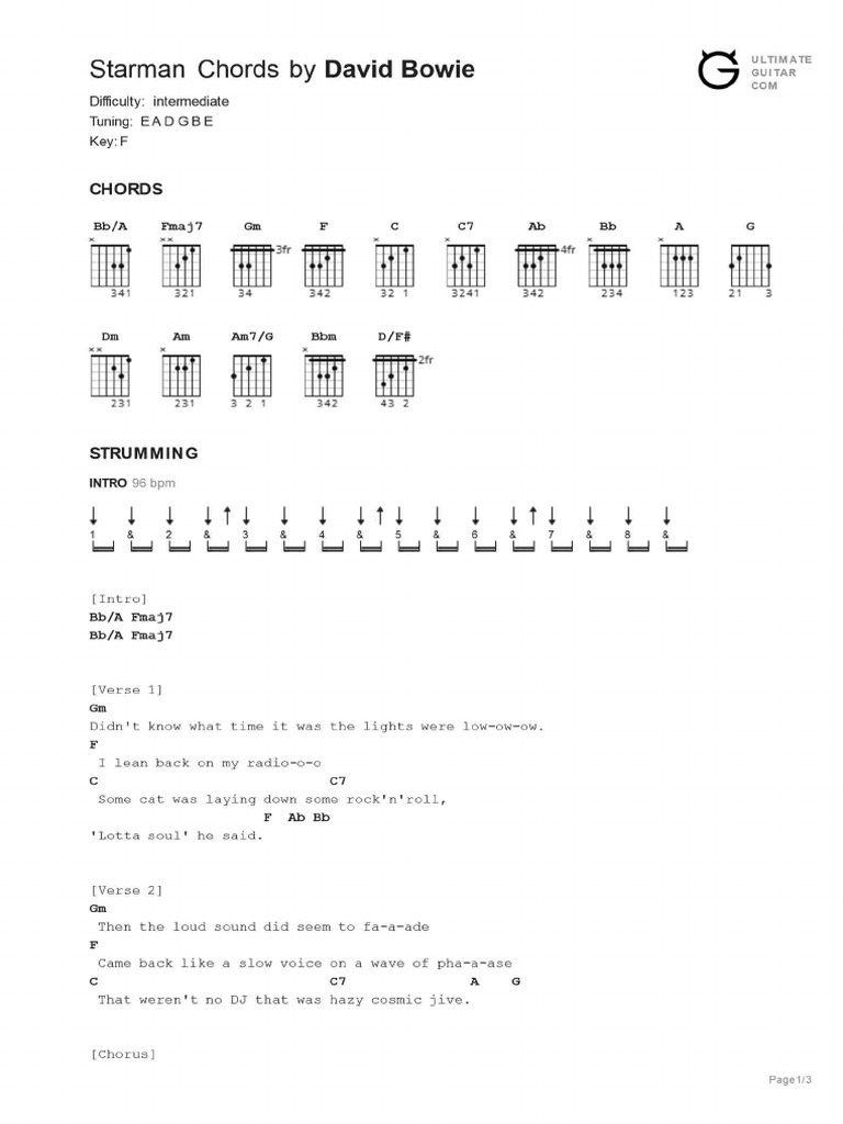 Starman Chords | PDF