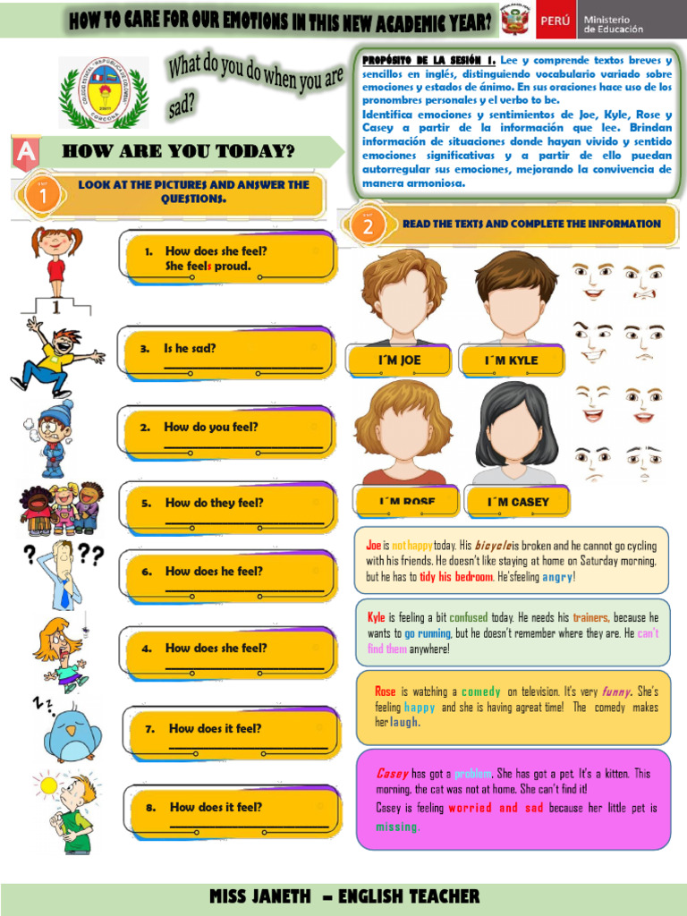 Ficha 1 - Semana1 - Jer - Miss Janeth | PDF