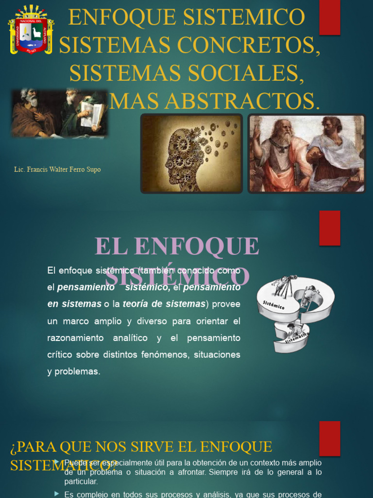 Enfoque Sistémico: Sistemas Abstractos y Concretos | PDF | Pensamiento ...