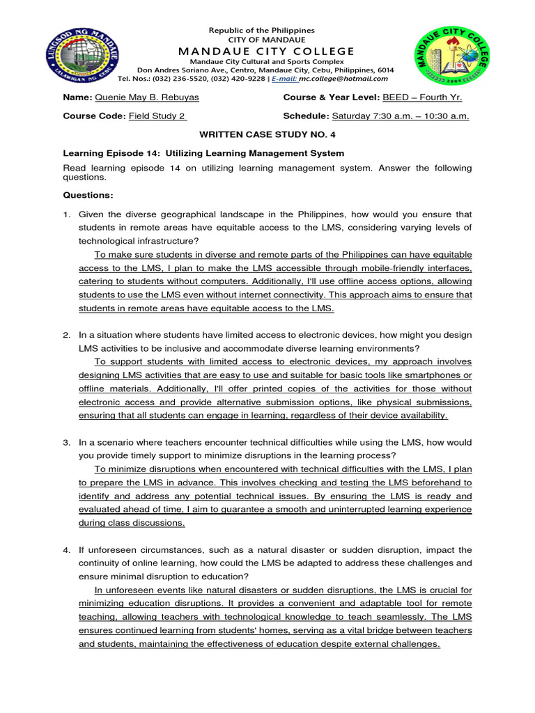 Case Study 4 and 5 Already Accomplished | PDF | Teachers | Educational Technology