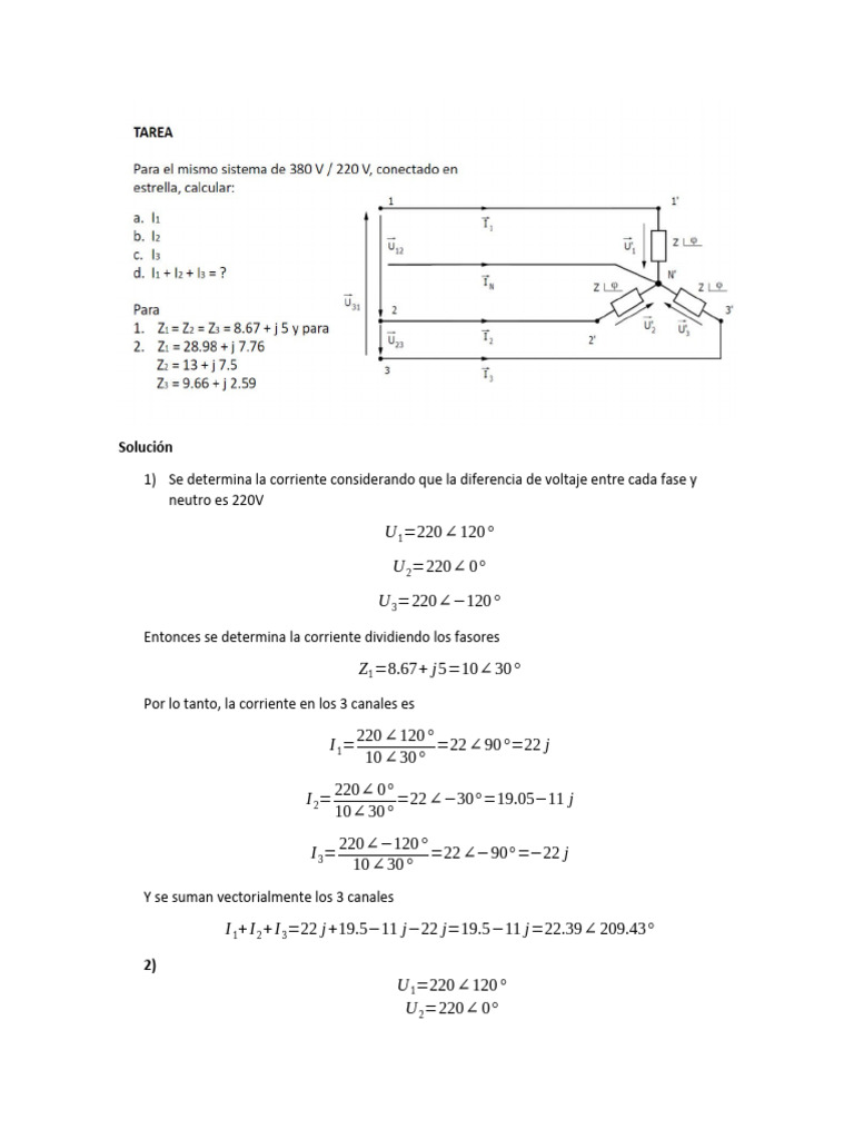Tarea 2 Ejercicio Trifasico | PDF