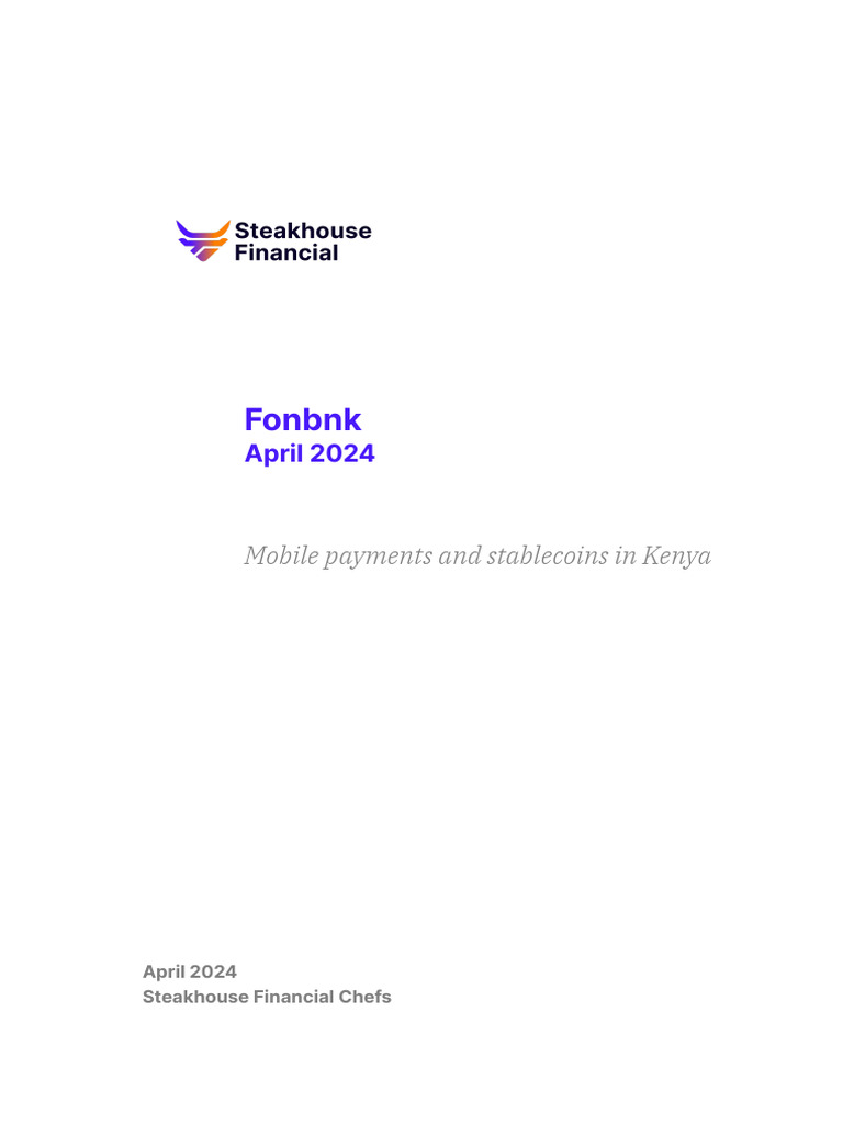 Fonbnk - Mobile Payments and Stablecoins in Kenya | PDF | Prepaid Mobile Phone | Cryptocurrency
