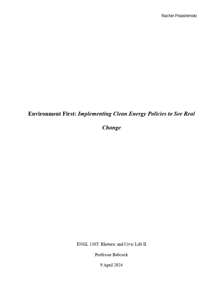 issue brief final draft | PDF | Sustainable Energy | Renewable Energy