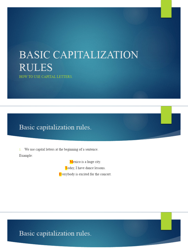 Essential Capitalization Rules Guide | PDF | Grammar | Syntax