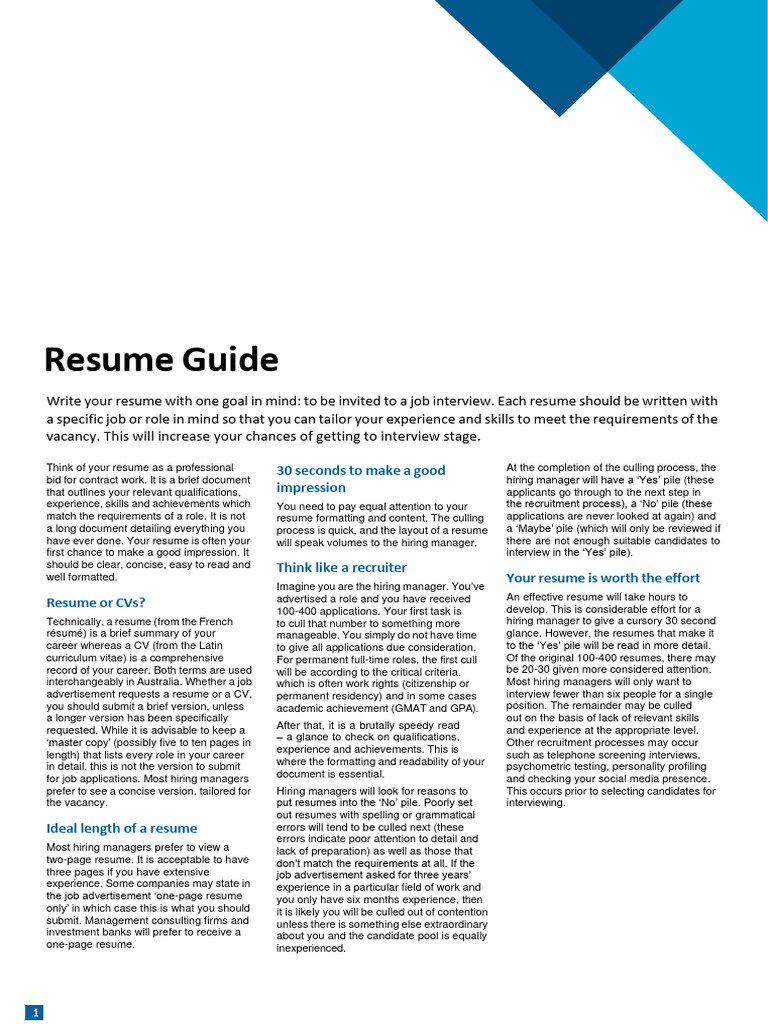 Consulting Template Resume Guide | PDF | Résumé | Business
