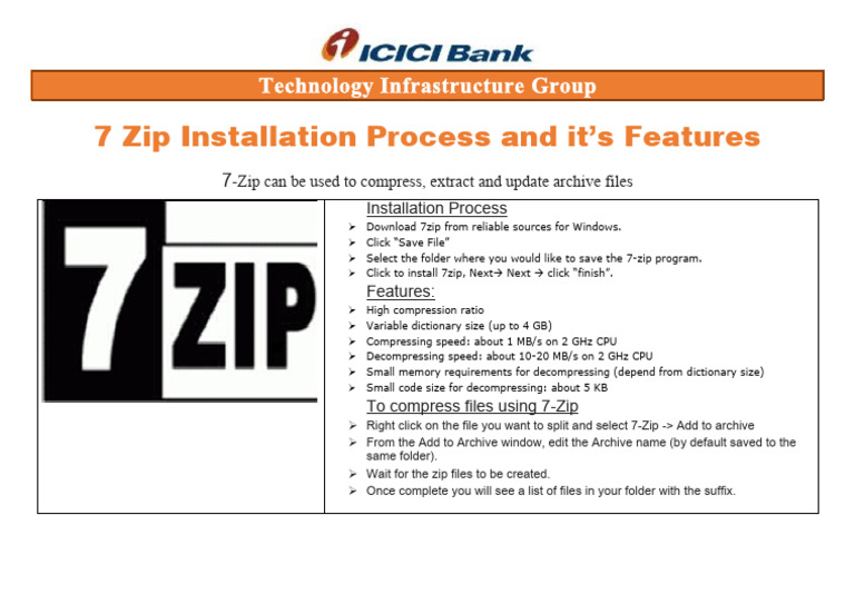 7 Zip Installation Process and Features | PDF | Computers